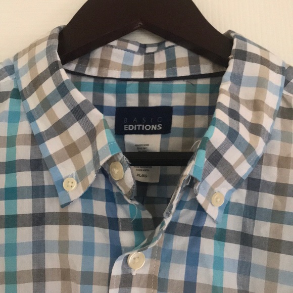 Basic Editions | Shirts | Short Sleeve Button Up | Poshmark